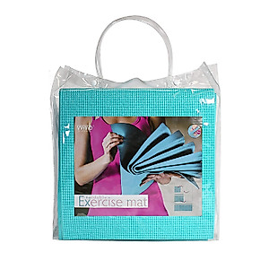 VViViD Foldable Yoga Mat Exercise Mat Thick PVC Padded Square Tile 6ft x 2ft (Value 2-Pack)