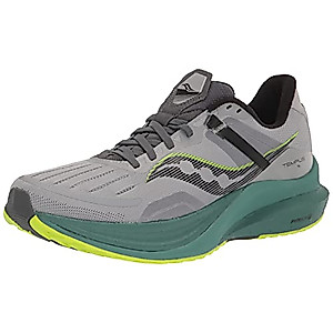 Saucony Men's Tempus Running Shoe Sneaker, Fossil/Moss, 8.5