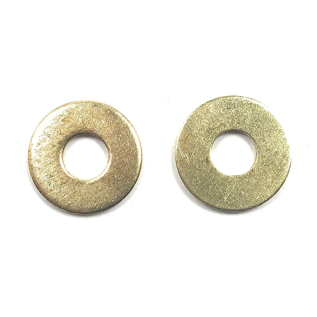 #8 ID x 7/16 OD Solid Brass Flat Washer (100 Pieces)