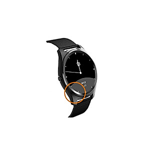Bean Information Technology Fusion Smart Watch Compatible with Android Phones, Black with Stainless Strap