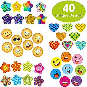 1000 Pcs Teacher Reward Encouragement Motivational Sticker Mega Pack 40 Designs in 5 Themes with Perforation Line (Each Measures 1.5” in Diameter)