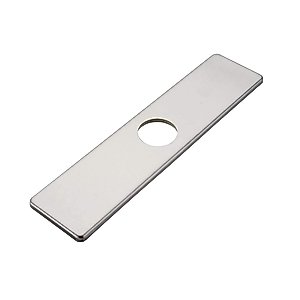 BATHLAVISH 10 Inch Kitchen&Bathroom Sink Faucet Baseplate Hole Cover Deck Plate Escutcheon Brushed Nickel Square 304 Stainless Steel