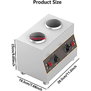 Electric Cheese Sauce Warmer,320W Commercial Food Sauce Heater,Multifunction Sauce Warmer Dispenser,30-85℃ Jam Chocolate Liquid Heater Machine,Automatic Jam Sauce Preservation Machine,650ML/Bottle