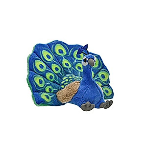 WILD REPUBLIC Peacock Plush, Stuffed Animal, Plush Toy, Kids Gifts, Cuddlekins, 8 Inches,Blue