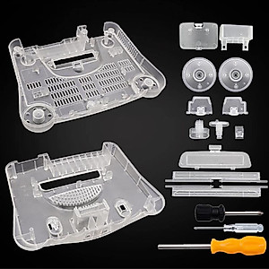 Replacement Translucent Clear Housing Case Multipurpose Retro Video Game Console Shell for N64 Retro Video Game Console