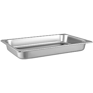 Mophorn Hotel Pans Full Size 2.5 Inch Deep, Steam Table Pans 6 Pack, 22 Gauge/0.8mm Thick Stainless Steel Hotel Pan Anti Jam Steam Table Pan