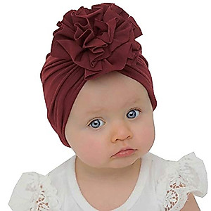 OVOY Newborn-Turban Hospital-Hat Nursery Headwrap (Baby Floral Hospital Hat-6pcs, One_Size)