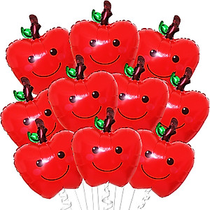KatchOn, Apples Balloons for Back to School Decorations - 21 Inch, Pack of 10 | Back to School Balloons for Welcome Back to School Decorations | Back to School Supplies Apples Decorations Classroom