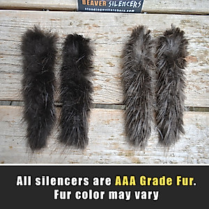 Standing Wolf Beaver Fur Bow String Silencers | Traditional Archery Bowstring Silencers/Dampeners | Beaver Balls (Beaver Fur)