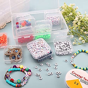 26 Pack Mini Clear Plastic Bead Storage Containers Organizers with Lids Diamond Painting Storage Cases for Small Items Jewelry Beads Art Accessories Organizing Bin Box for Crafts Screws Drill Keepers
