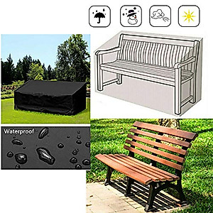 ConPus Waterproof Outdoor Bench Cover,Patio Seat Cover, Lounge Deep Chair Cover, Patio Loveseat Cover, Durable and Furniture Chair Cover, Large Seat Patio Chair Cover, Oxford Cloth Cover 53 x 26 x 35
