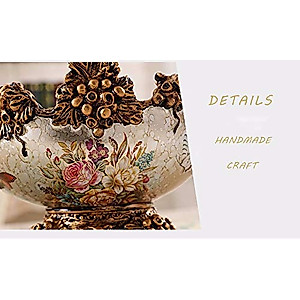 Coverdeal Centerpiece Bowl,Resin Decorative Fruit Bowl Tray Bowl,Snacks/Sweets/Nuts/Sundries Holder Organizer for Home,Office,Wedding Decor,Birthday Gift