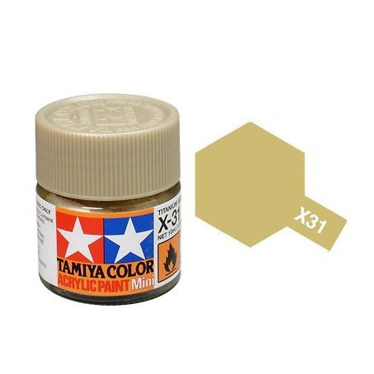 TAMIYA X31 81531 Acrylic Mini X31 Titanium Gold 1/3 oz 10ml