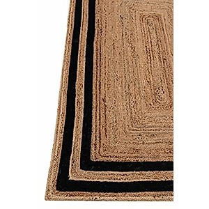 Floor Rugs Handmade Eco Jute Rug Rectangle Rug Indian Handwoven Jute Rug Ribbed Rugs Square Indian Braided by The Rug CAFÉ (4 x 6 Ft. Area Rugs)