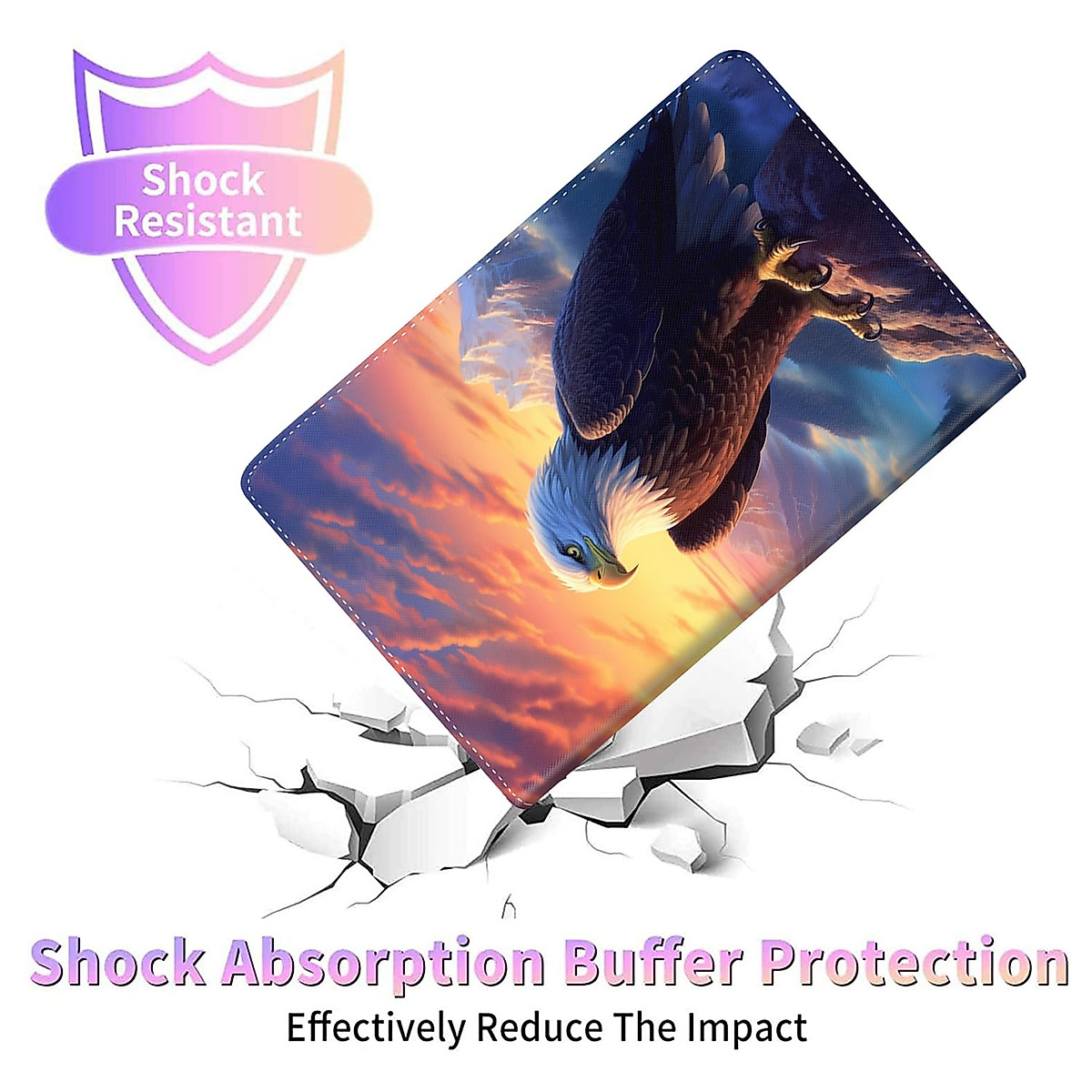 Case for iPad 10th Generation (2022 Release) 10.9 Inch, Durable Shockproof Protective Cover for New iPad 10th gen 10.9" 2022，Bald Eagle