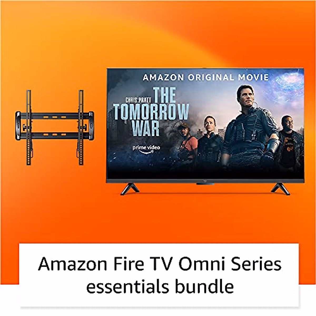 Amazon Fire TV 50" Omni Series 4K UHD smart TV bundle with Universal Tilting Wall Mount and Red Remote Cover