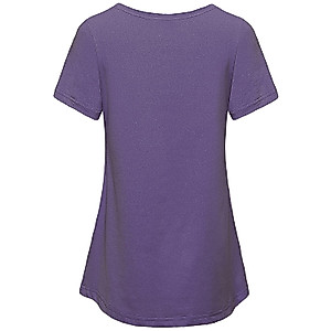Miss FORUTNE Tunic Yoga Tops for Women, Biking Tshirts Ladies Workout Clothing Plus Size Moisture Wicking Soft Comfy Short Sleeve Sports Top XXXL