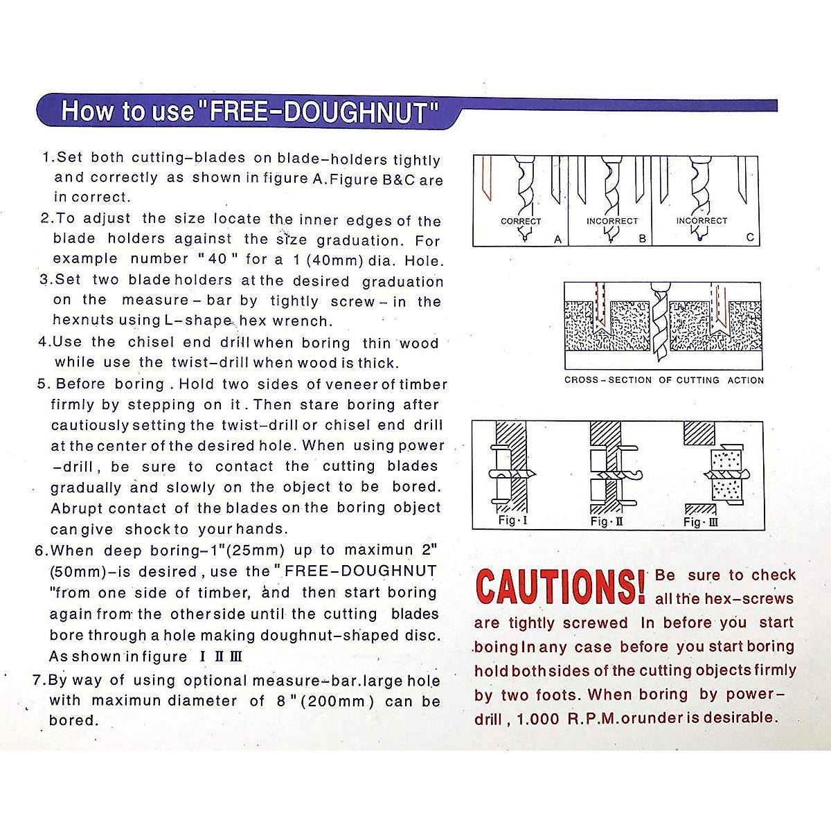 Luomorgo 1 3/16" to 12" Adjustable Hole Saw Circle Cutter Drill Bit Tool Saw Round Cutting for Drywall Wood