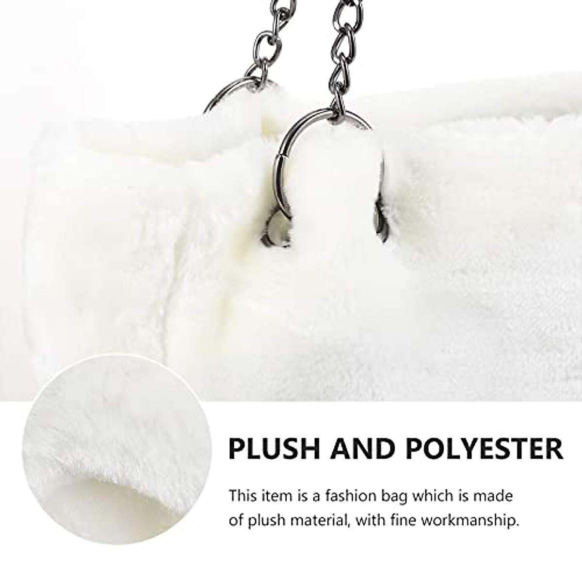 Womens Tote Bag Shoulder Tote Bag Women's Tote Bag Plush Large Single Shoulder Bag Lady Handbag Stereoscopic Fuzzy Design Handbag Shoulder Tote Bag Women's Tote Handbags Hand Bags