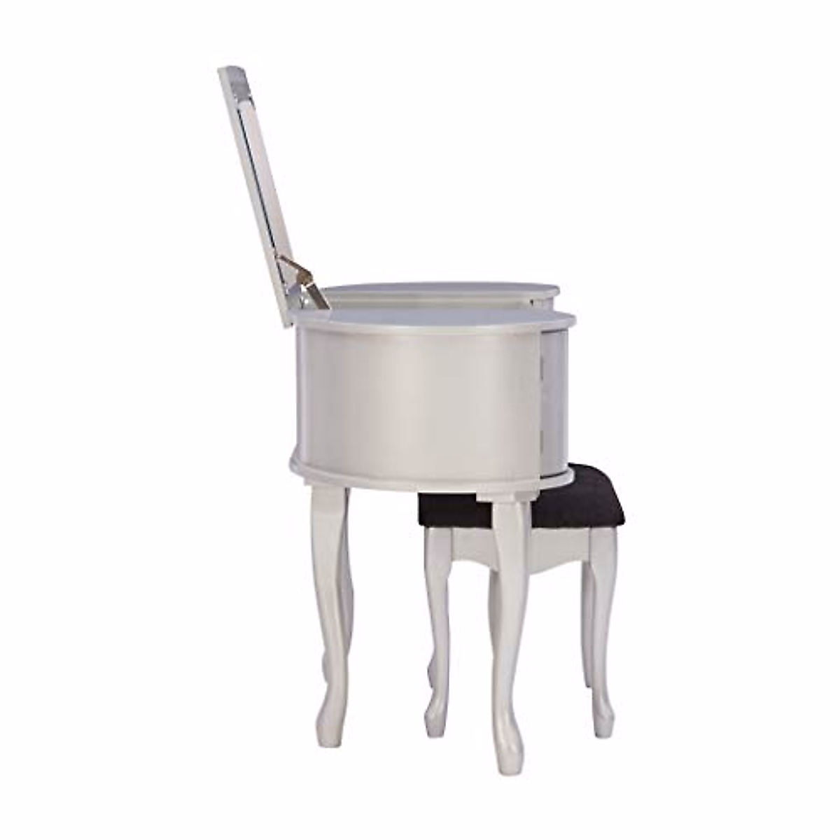 Linon Paloma Vanity Set, 30" x 40.5" x 19.25", Silver