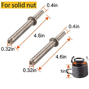 Heavy Duty 7 Pcs Air Hammer Rivet Bits, Abuff Pneumatic Air Rivet Hammer Set for Shank 0.401 Chisel/Air Hammer Rivet Sets Kit with Spring
