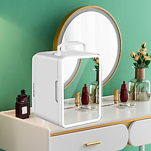 Mini Fridge for Skin Care, 4L Makeup Storage Mini Refrigerator, Small Refrigerator for Cosmetics, Skin Care, Food for Car, Office Desk and College Dorm Room