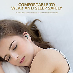 Wireless Bluetooth LED Display Electroplated Earphones,9D HiFi Stereo Sound with Mic,with Charging Case, Binaural Call,Noise Reduction Technology, IPX7 Waterproof, for Sports, for iOS Android (Black)