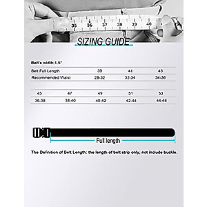 WOLFANT Leather Tactical Belt,100% Italian Solid Full Grain Leather Military Hiking Work Gun Belt with Quick Release Buckle…