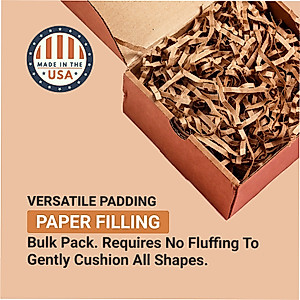 Aviditi Shipping & Packing Tissue Paper White, 10 lb Case | Crinkle Cut Paper Shred for Packing, Moving and Storage