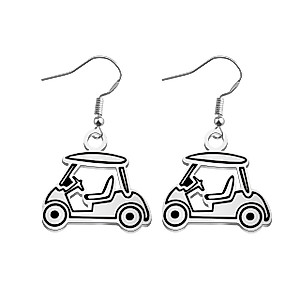 ENSIANTH Golf Lover Gift Golf Cart Earrings Gift for Golfers Golf Jewelry for Women (Golf Cart Earrings)