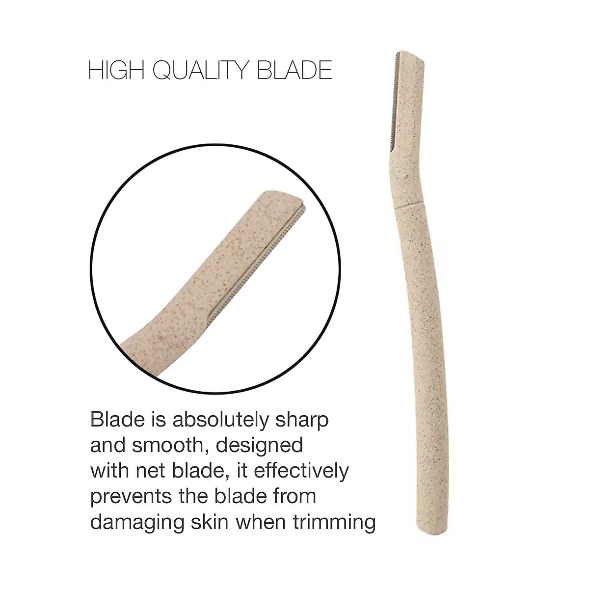 12 Pack Nylea Eyebrow Razor Trimmer [Extra Precision] Eco-Friendly Disposable Facial Hair Shaper Remover, Dermaplaning Dermaplane Shaving Tool - Facial Shave Shaver w/ Precision Cover for Men & Women