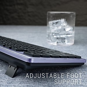 Wireless Keyboard and Mouse, 2.4GHz Cordless Keyboard Mouse Combo with Numeric Keypad, Plug and Play USB Receiver, Compatible with Windows, Mac, Laptop, and PC（Black Purple）