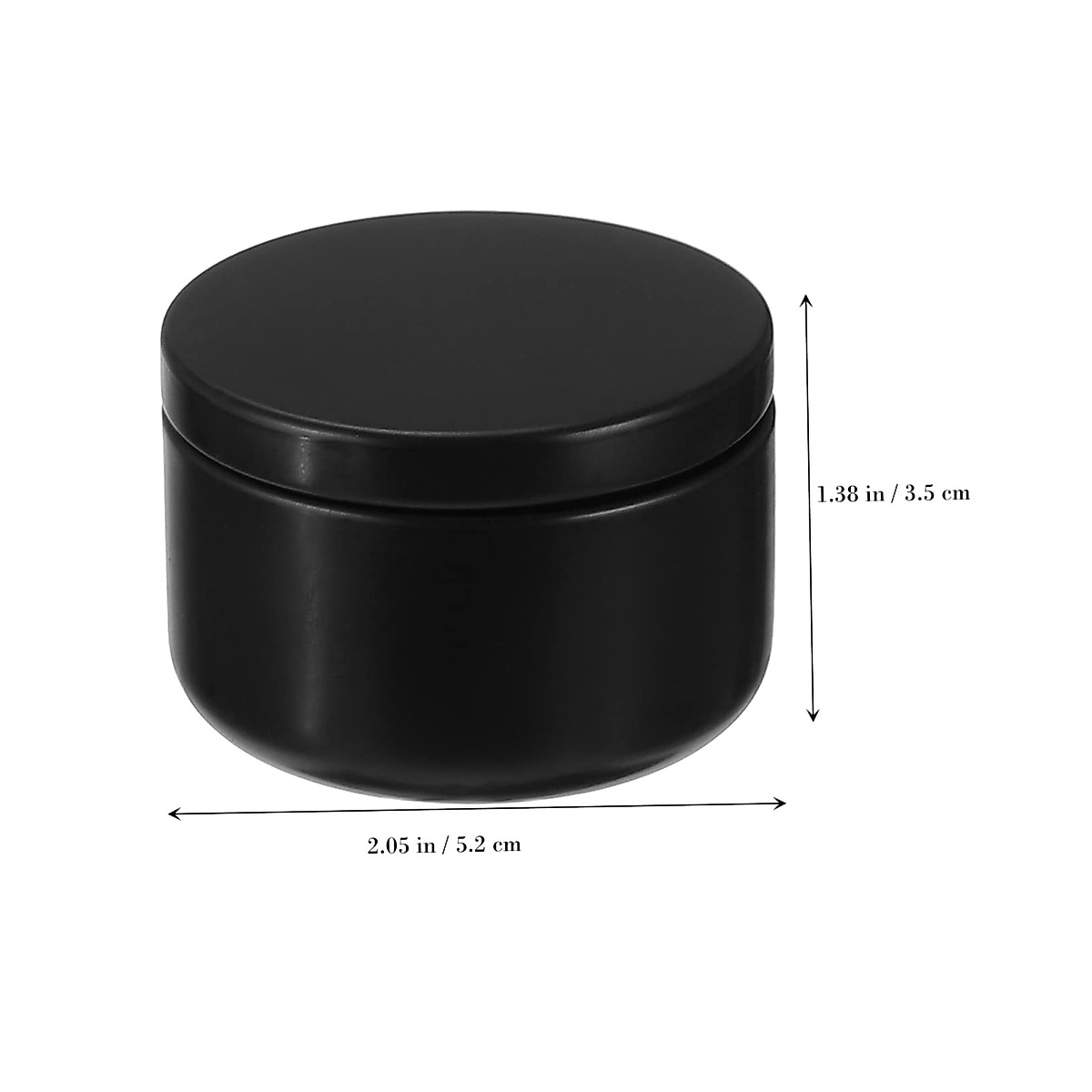 ULDIGI 12pcs Black Aluminum Candle Tins - Round, 8 Oz, Compact & Portable, Ideal for Travel, Storage & DIY Candle Making