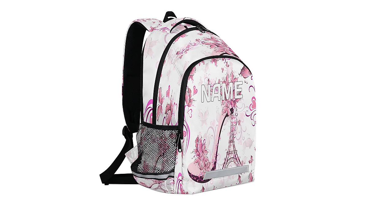 Personalized Eiffel Tower School Backpack for Kids