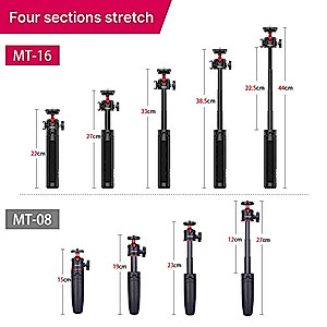 Ulanzi MT-16 Camera Tripod Stand Holder, Mini Tabletop Tripod Selfie Stick with Cold Shoe, Travel Tripod for iPhone 12 Canon G7X Mark III Sony ZV-1 RX100 VII A6600 Vlogging Filmmaking Live Streaming