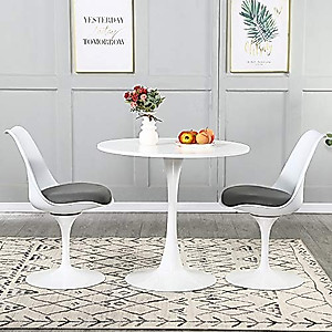 Bacyion Swivel Dining Chair Set for 2 - Mid-Century Modern Dining Room Chairs Pedestal Leisure Chairs, White Kitchen Chairs Set of 2 Pieces (Highclass Grey)