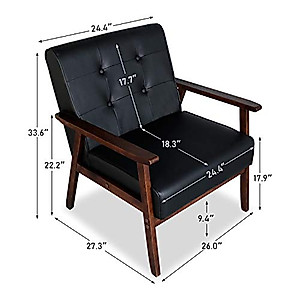 JIASTING Mid-Century Retro Modern Living Room Sofa Set with Loveseat and Seating Sofa Chair, Couch and Lounge Chairs