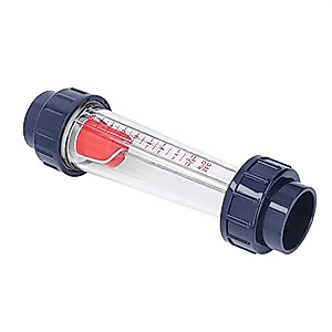 Water Flow Meter, Easy Instalaltion High Accuracy Acid and Alkali Resistant Wide Application ABS Float 1.6‑16m³/h Range Flowmeter Plastic Tube for Testing