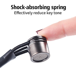 MAMKOES Accordion Wireless Microphone with 2 Transmitter Q2/AT-5A Piano Accordion Pickup with Gooseneck Mic Wireless Receiver & 2 Transmitter Microphone System Designed for Accordion