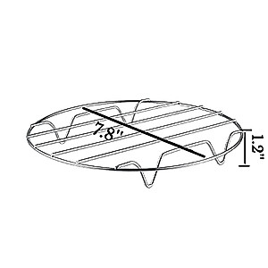 HSimple Air Fryer Rack XL Air Fryer Accessories Set Of 2, Double Layer Rack with Skewer, Stackable Metal Holder