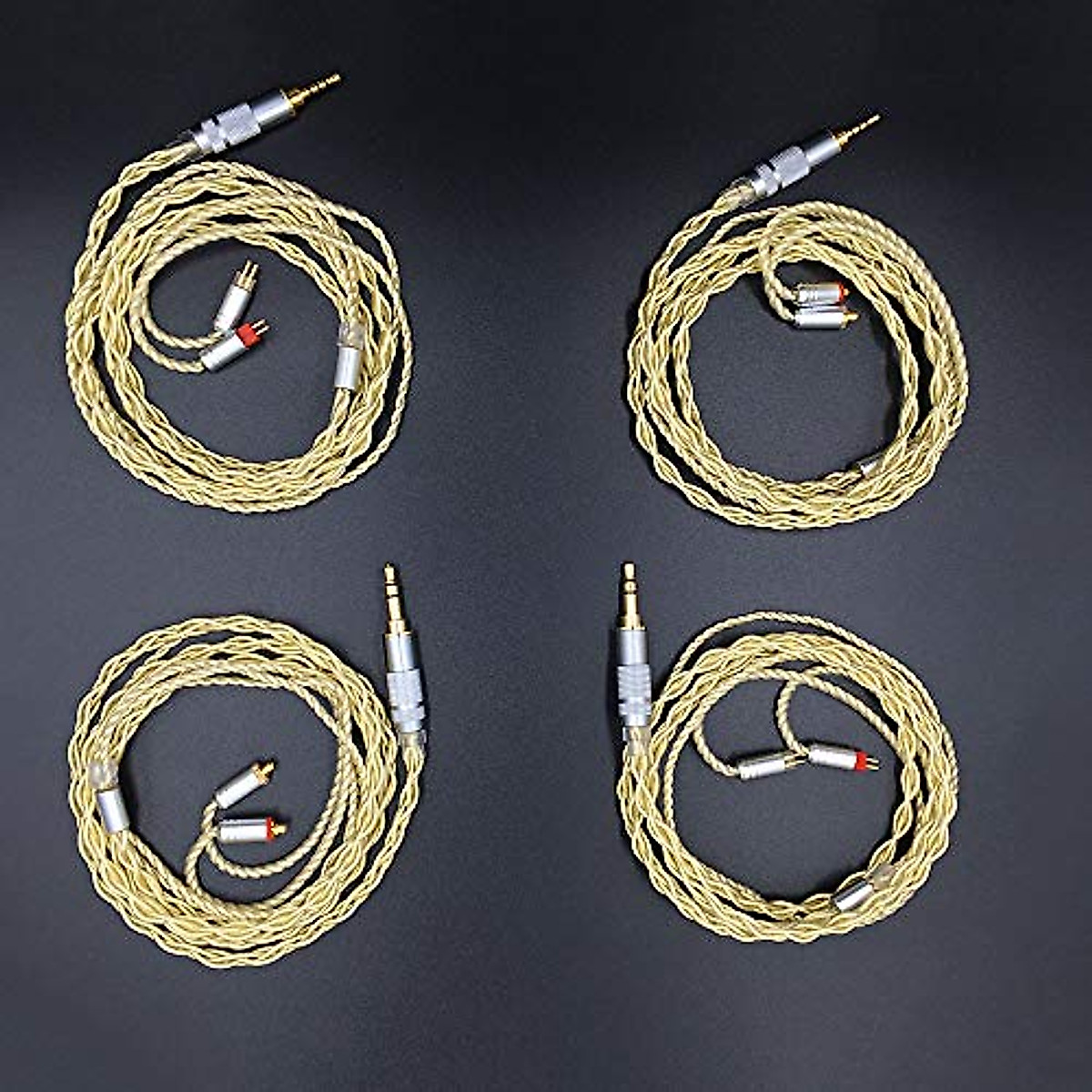 Linsoul Soft Silver Plated Cable for Shure SE215 LZ Shozy hibiki Kinera H3 Earphone IEMs (MMCX, 3.5mm Plug)