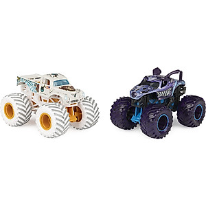 Monster Jam 2021 Spin Master 1:64 Diecast Exclusive Gears and Galaxies 'W' Whiplash vs Monster Mutt Dalmatian