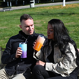 BJPKPK 20oz Stainless Steel Tumbler with Lid And Straw, Double Wall Vacuum Coffee Cup, Travel Mug for Ice Drink and Hot Beverage, Insulation Travel Tumblers Cups,Cherry Blossom