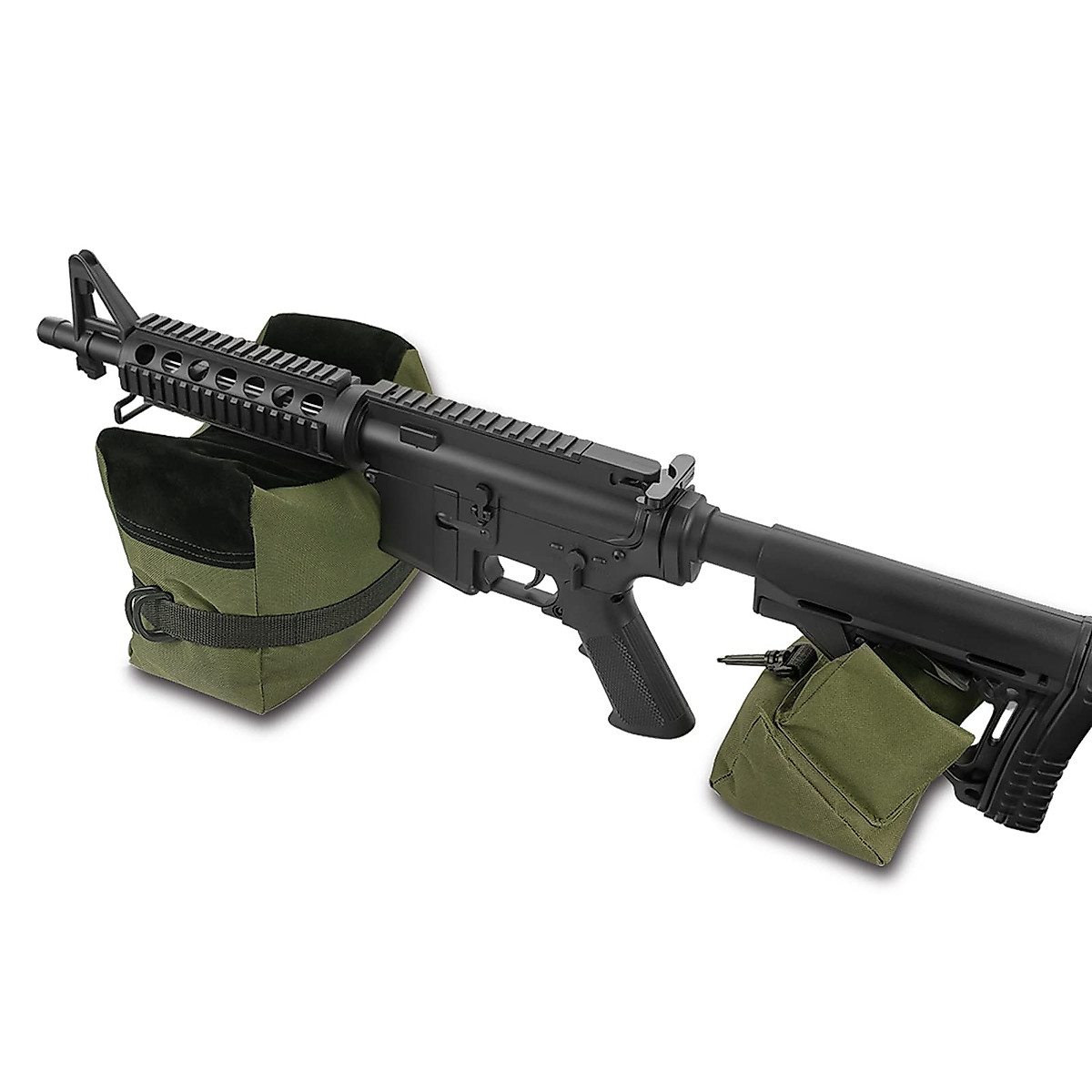 TWOD 2-Set Outdoor Shooting Rest Bags - Target Sports Bench Rest Front & Rear Support SandBag Stand Holders for Gun Rifle Shooting Hunting Photography - Unfilled