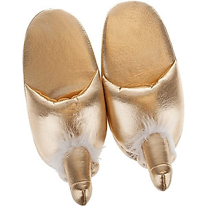 Passec Unisex Adult Funny Slipper Novelty Gag Gift Indoor Flat Winter Furry Slippers for Women Men Anti Slip Soft Houseshoe (E, One Size)