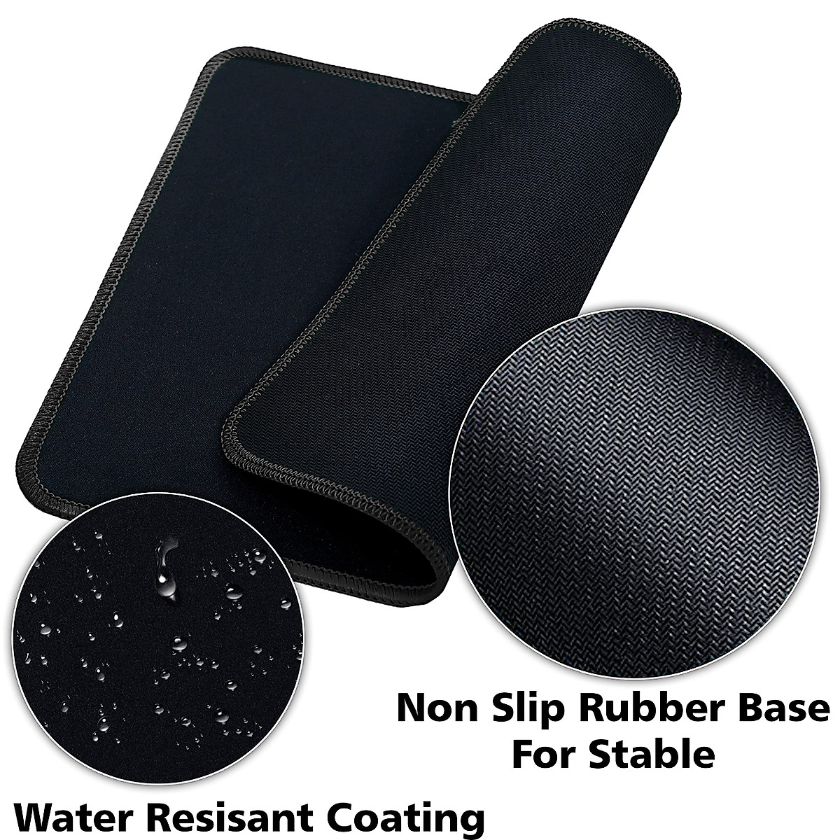 SaiTech IT 10 Pack 2mm Mouse Pad with Stitched Edges Non-Slip Rubber Base, Premium-Textured and Waterproof Mousepads Bulk, Mouse Pad for Computers, Laptop, Office & Home, 8.66 x 7.1 inch