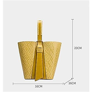 DANN Women's Leather Handbags Women's Bucket Tote Bags Shoulder Messenger Bags (Color : D, Size