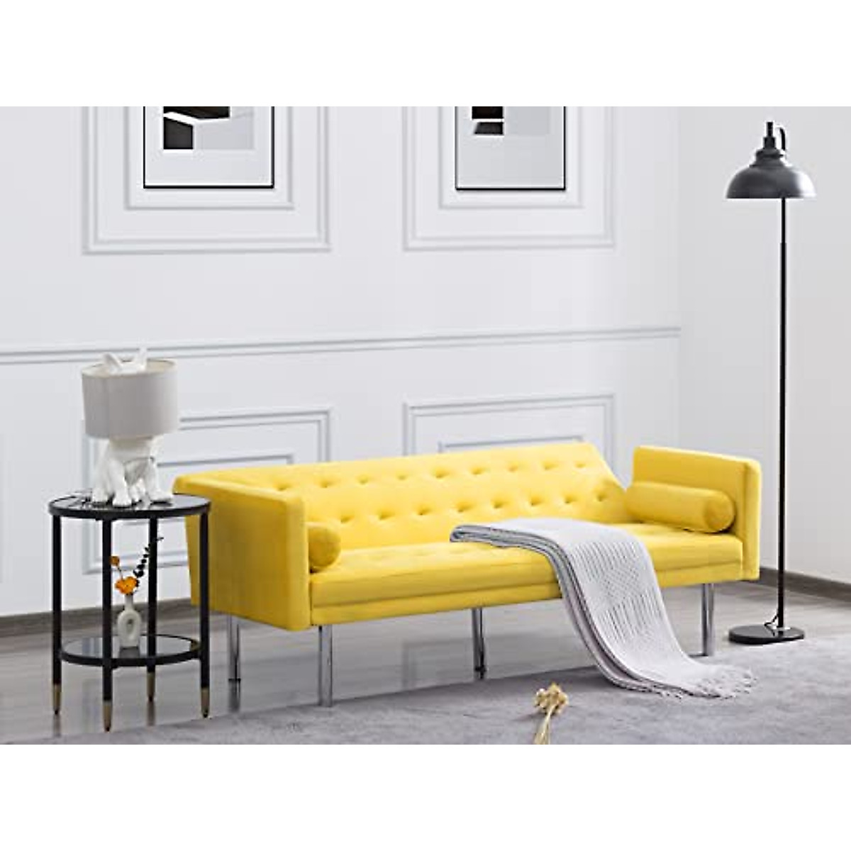 Modern Cozy Loveseat,Soft Upholstery Futon Sofa Daybed,Small Love Seat Recliner Couch for Living Room Office Apartment Compact Space Furniture Set,Solid and Easy to Assemble