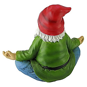 Design Toscano Zen Garden Gnome Statue, 8 Inch, Polyresin, Full Color
