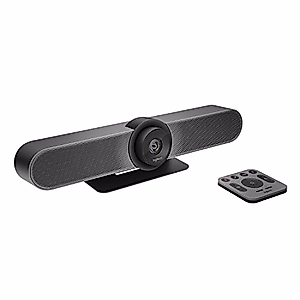 Logitech MeetUp Video Conferencing System, Ultra HD 4K/1080p/720p, 3 Microphones/Adjustable Speakers, Wide Field of View 120°, PC/Mac/Laptop/Macbook/Tablet - Black
